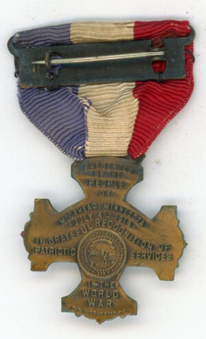 Minnesota. Moorhead WWI Service Medal – Floyd's Medals