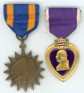 Air Medal/Purple Heart pair, Cpl Robert V. Boalton, 40th Bomb Group ...