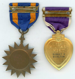 Air Medal/Purple Heart pair, Cpl Robert V. Boalton, 40th Bomb Group ...